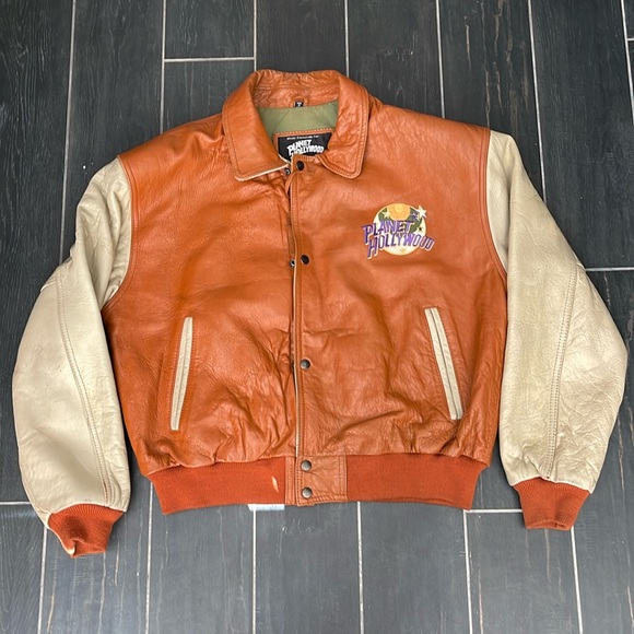 planet hollywood | Jackets & Coats | Vintage Planet Hollywood Leather ...